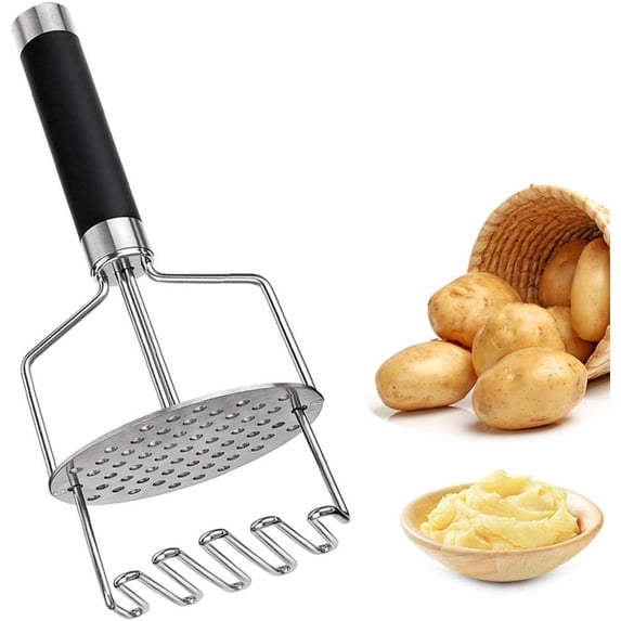 ABCISI Dual Press Potato Masher, Stainless Steel Premium Heavy Masher ...