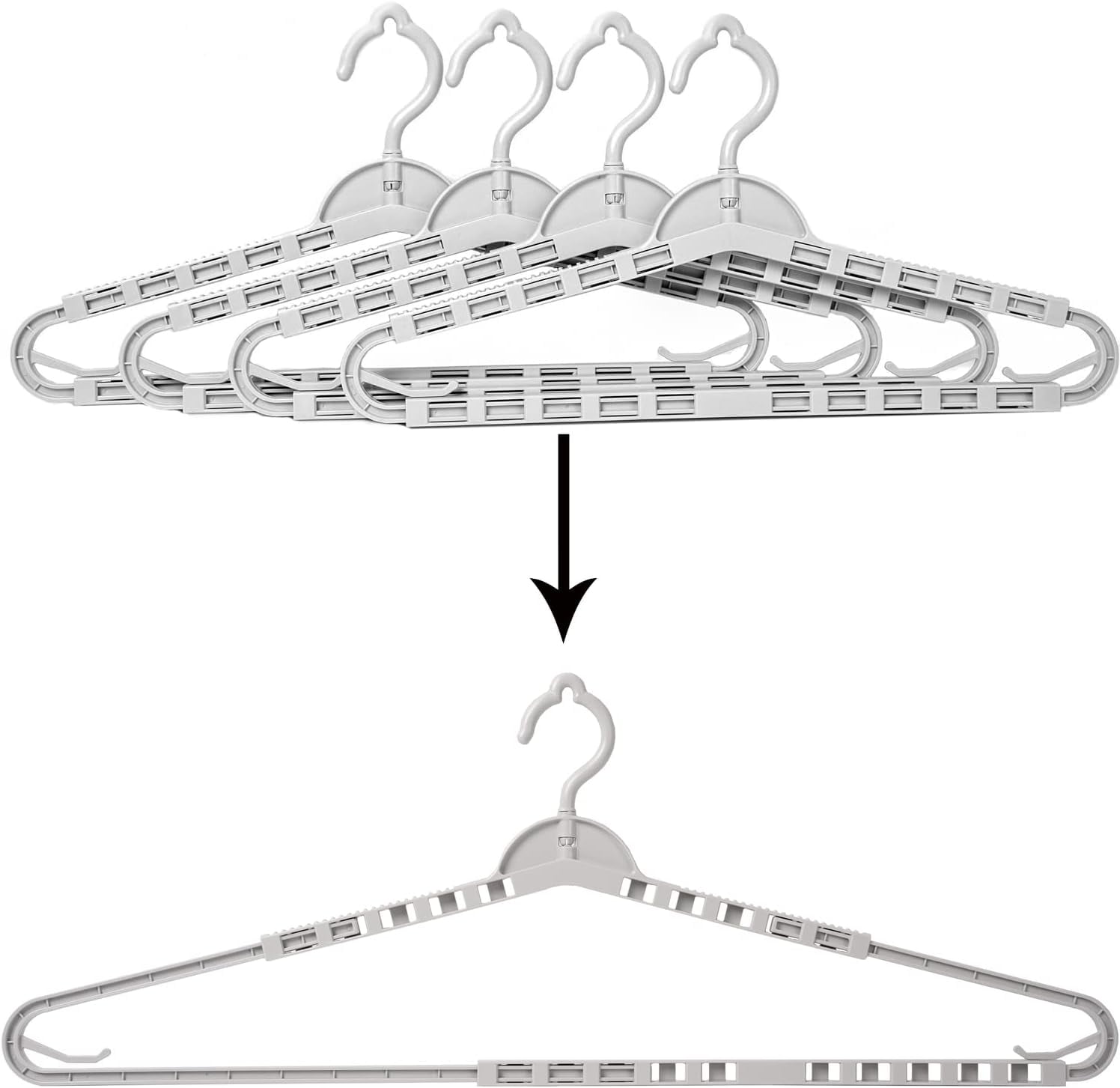 ABCISI Extra Wide Hangers, 4 Pack Extra Large Hangers, Enlarge ...