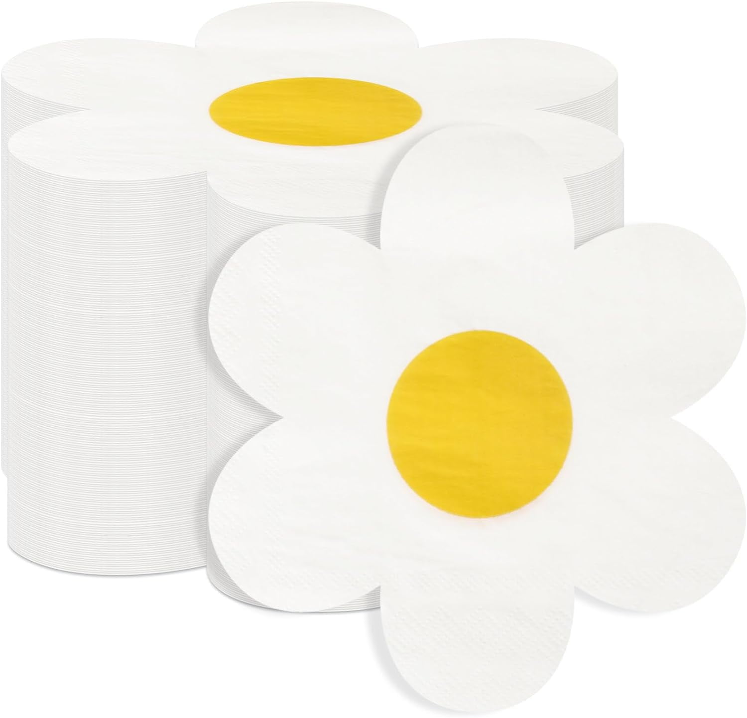 ABCISI Flower Napkins, 100 Pcs Groovy Boho Daisy Paper Napkins ...