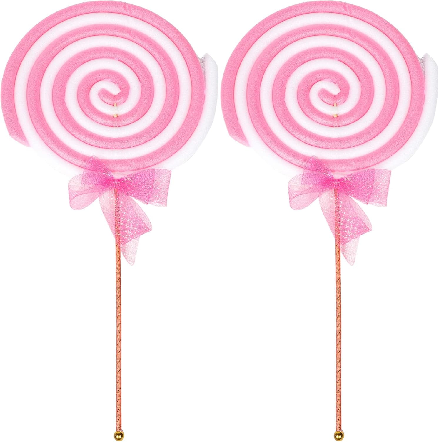 ABCISI Giant Lollipop Model, 2Pcs Realistic Foam Candy Props with Bows ...