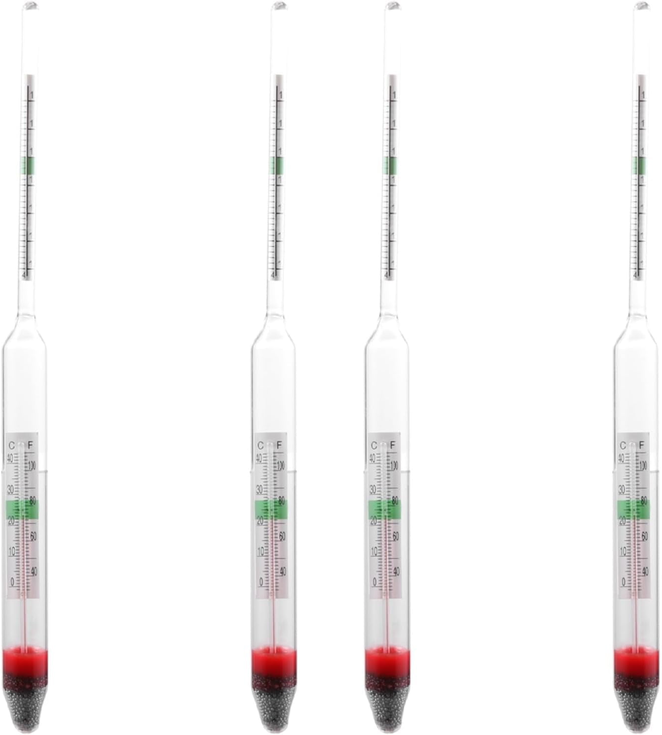 ABCISI Glass Aquarium Hydrometer, 4 Pcs Fish Tank Hydrometer with ...