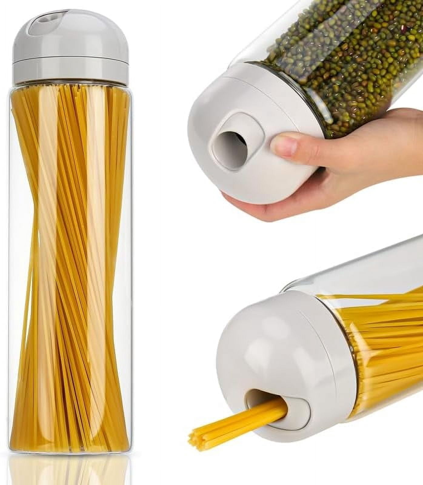 ABCISI Glass Spaghetti Pasta Storage Container with Lids, Airtight Food ...