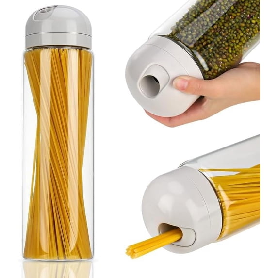ABCISI Glass Spaghetti Pasta Storage Container with Lids, Airtight Food ...