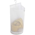 ABCISI Hanging Semi Round Storage Mesh Bag, Collapsible Laundry Hamper ...
