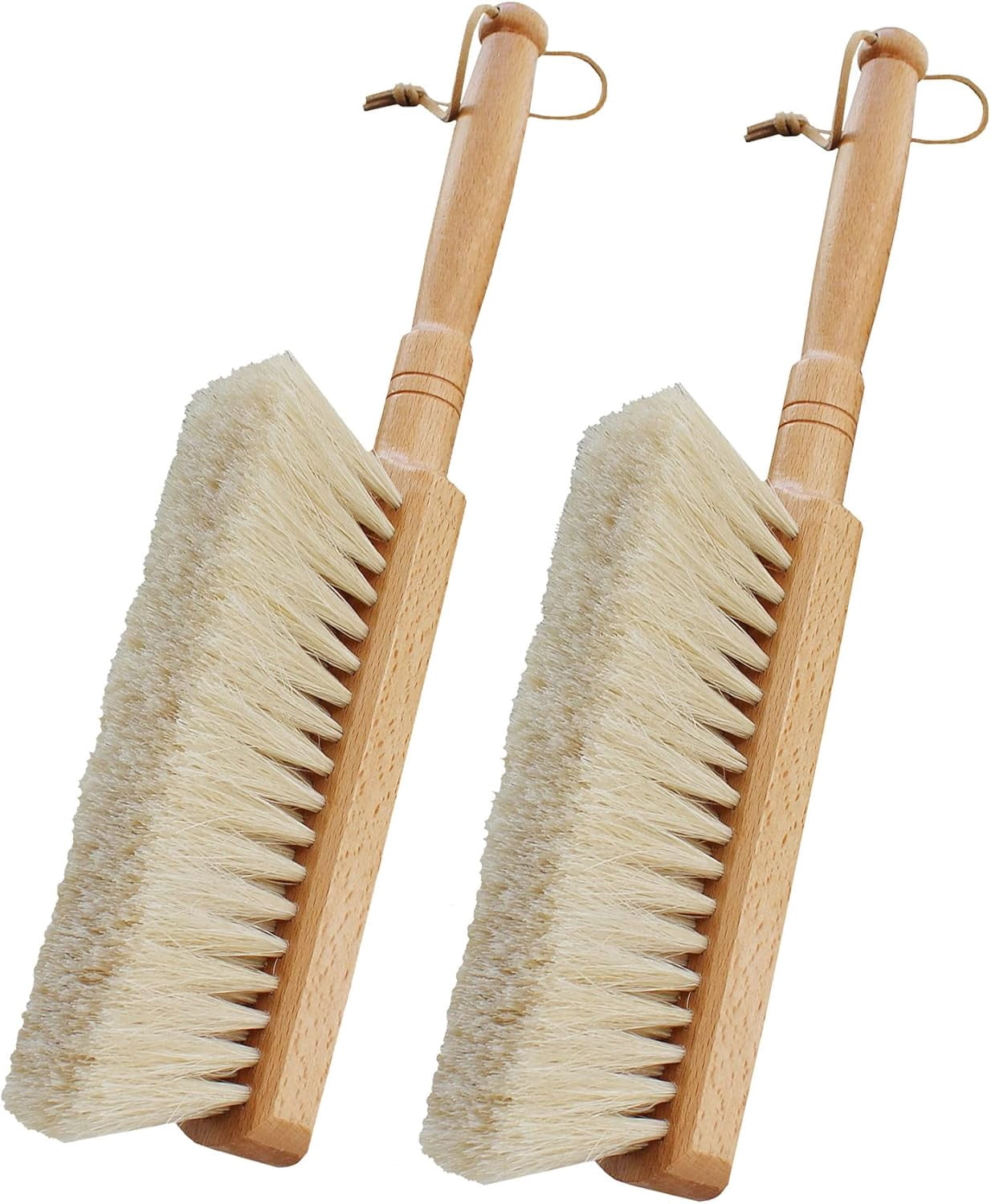 ABCISI Horsehair Hand Brush, Soft Bristles with Beech Wood Handle and ...