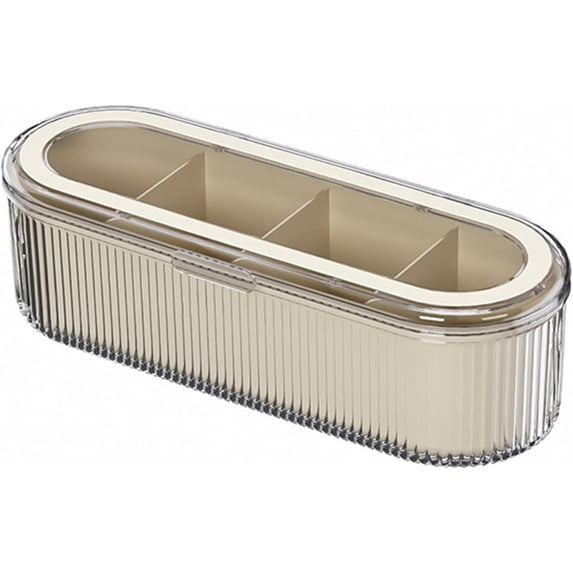 ABCISI Kitchen Seasoning Box, 4 Grids Compartment Plastic Condiment ...