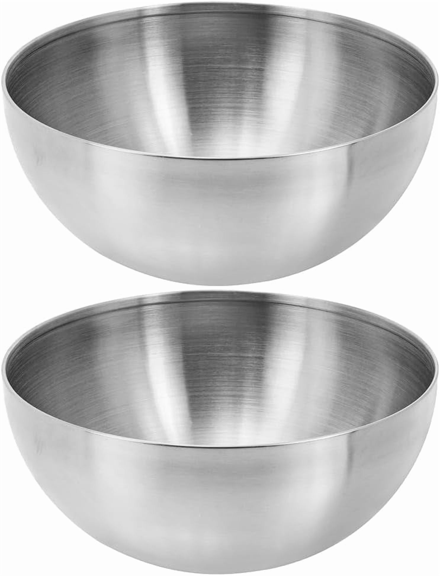 ABCISI Korean Stainless Steel Salad Bowl Set of 2, Small 2.83 Inch ...