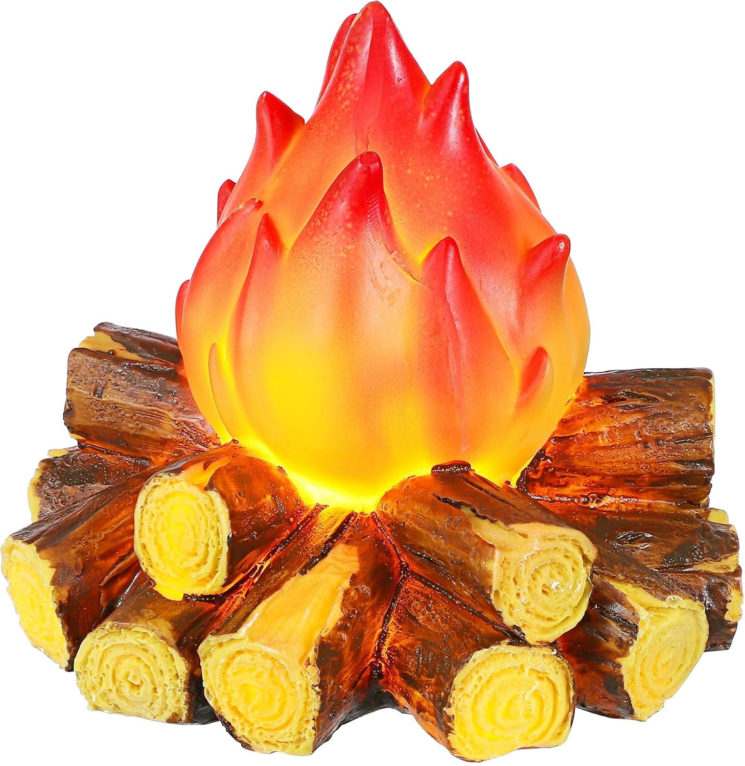 ABCISI LED Fake Campfire Lamp, Battery Powered Artificial Fire, Fake ...