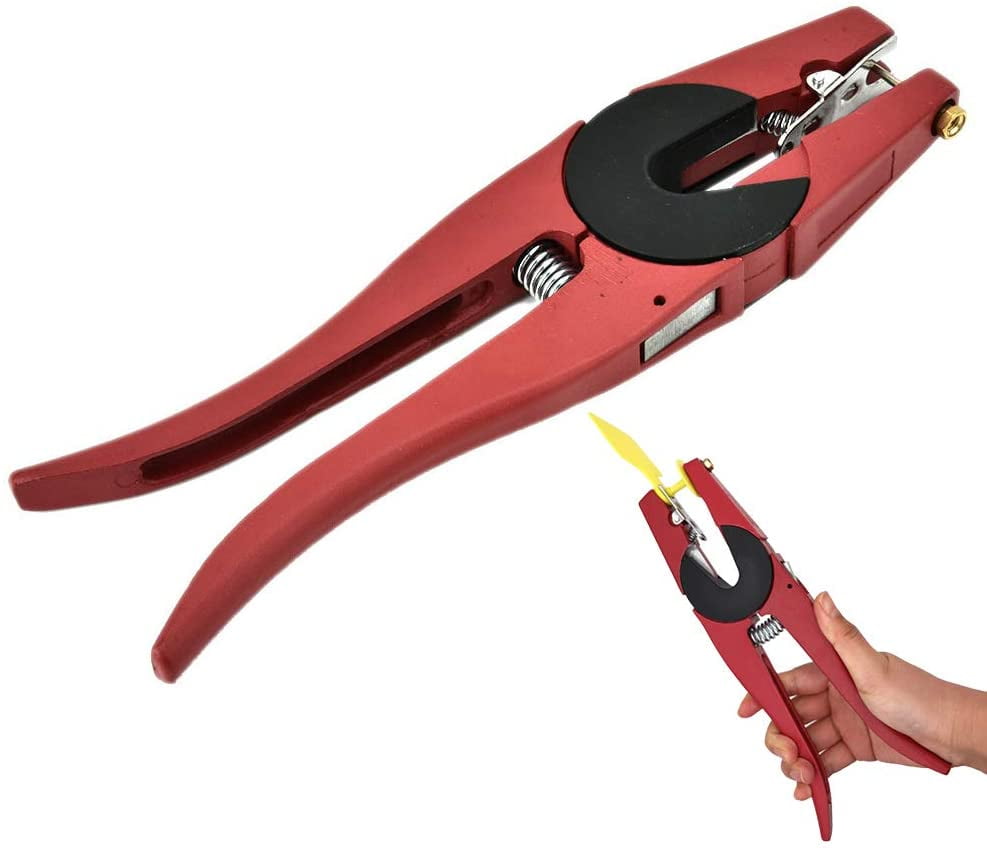 ABCISI Livestock Ear Tag Plier, Animal Ear Tag Install Tool, 90 Degrees ...