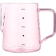 ABCISI Milk Frothing Pitcher, Pink Glass Measuring Cups, Coffee Creamer ...