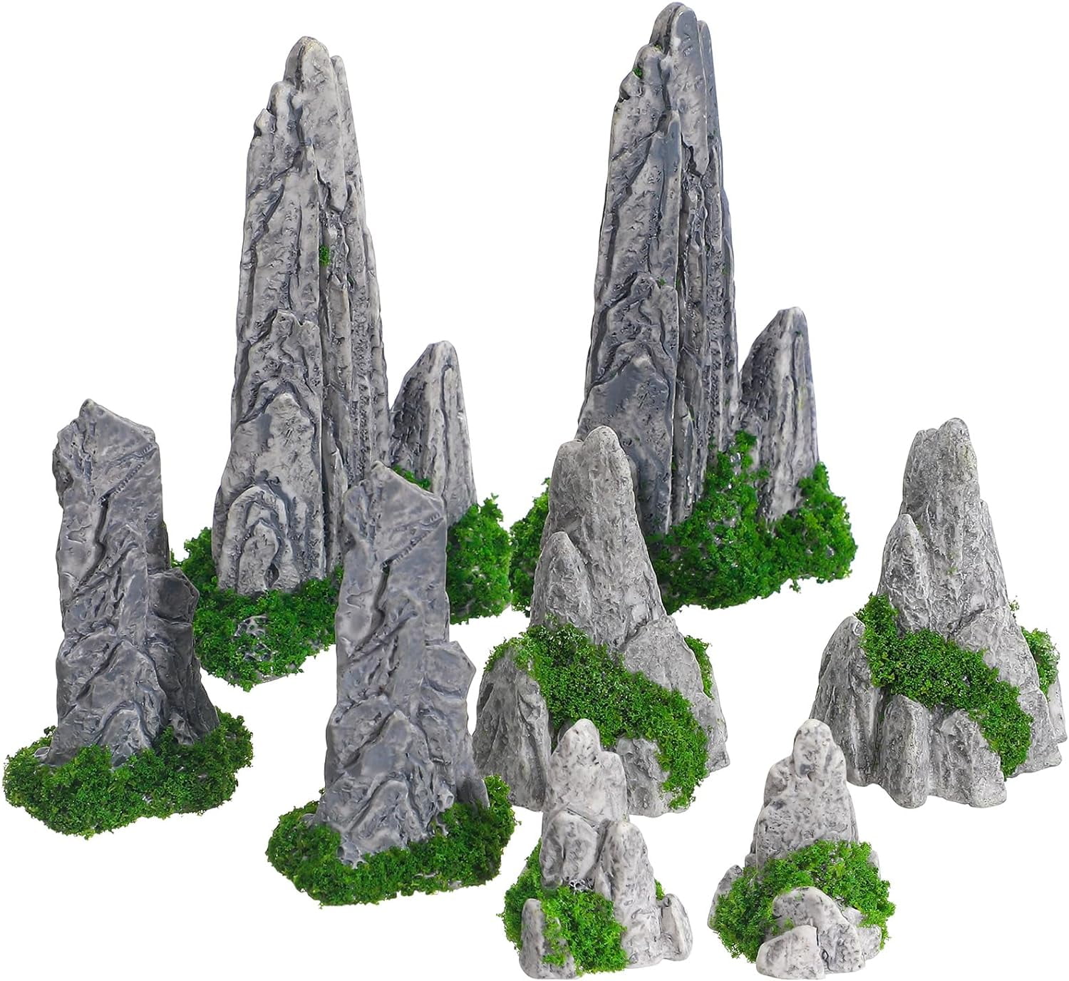 ABCISI Mini Rockery Decoration Miniature Zen Garden Rockery Decor 8Pcs ...