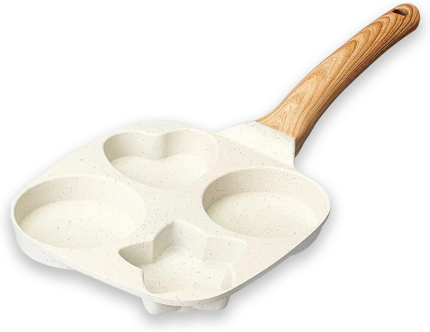 ABCISI Nonstick Egg Frying Pan, 4-Cup Granite Fried Pan with 3 ...