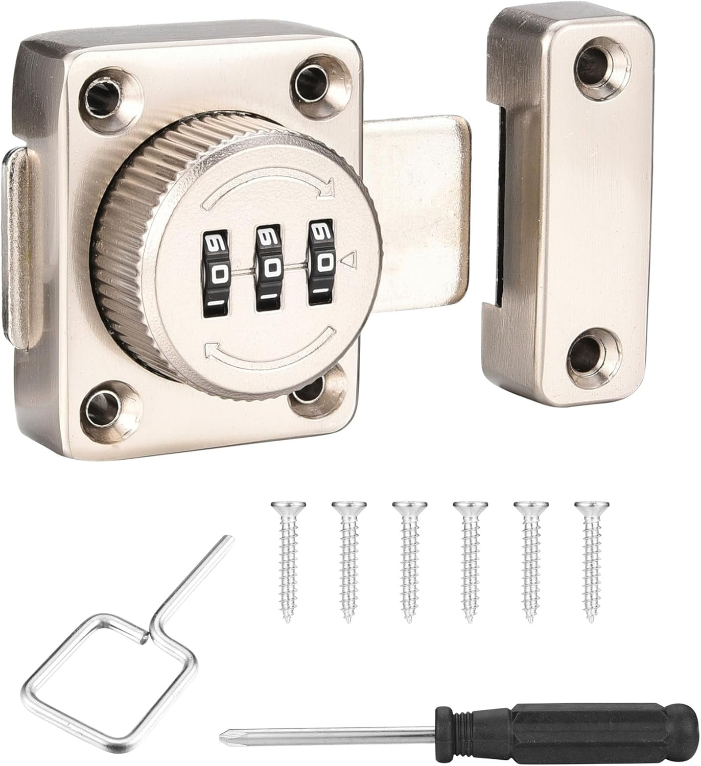 ABCISI Screwing Cabinet Lock Latches with 3 Digit Password Combination ...