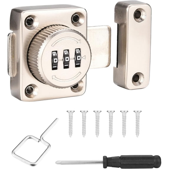 ABCISI Screwing Cabinet Lock Latches with 3 Digit Password Combination ...