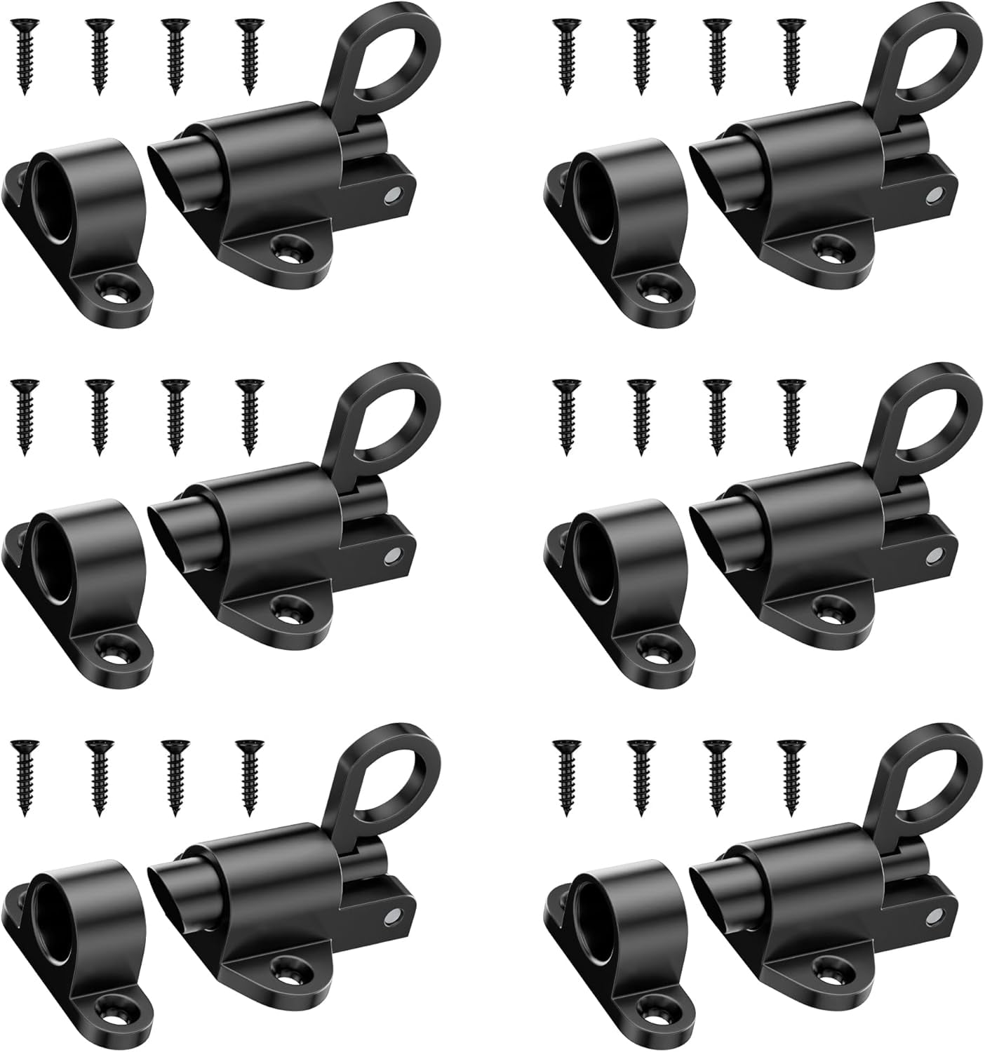 ABCISI Self-Closing Latches, Black Spring Door Lock, Aluminum Alloy ...