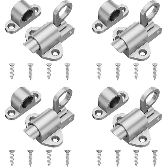ABCISI Self-Closing Latches, Silver Spring Door Lock, Aluminum Alloy ...