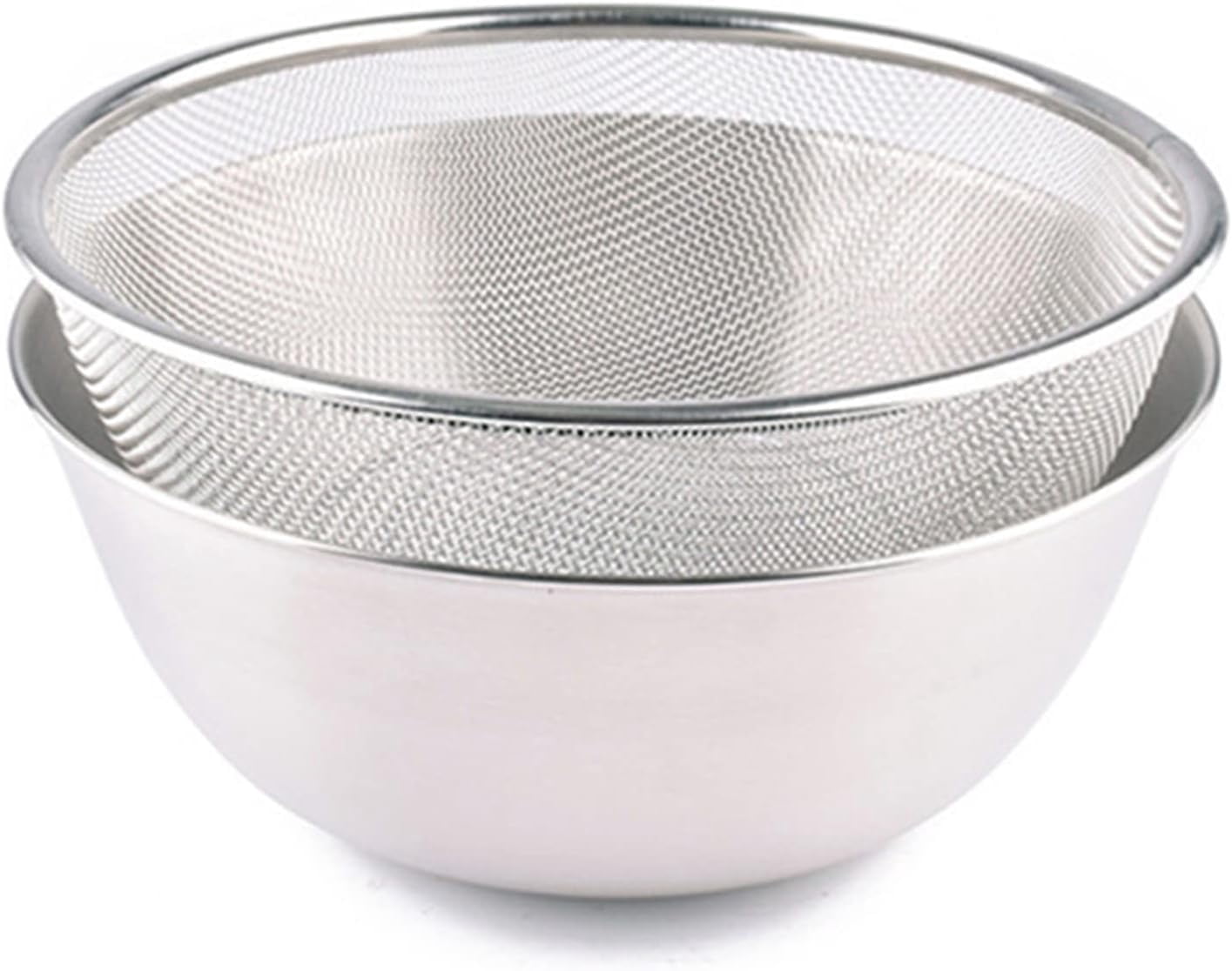 ABCISI Stainless Steel Colander Set - Washing Bowl with Perforated ...