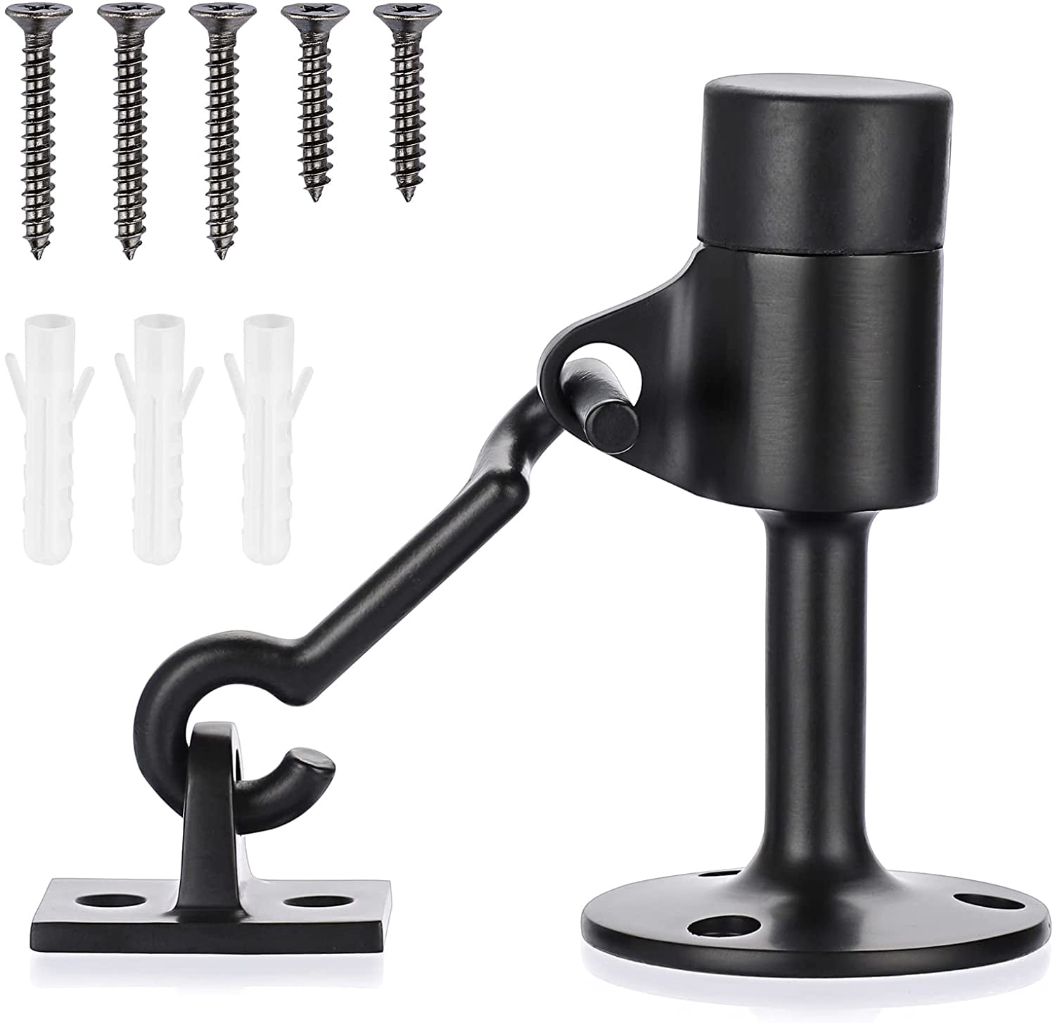 ABCISI Stainless Steel Door Stopper with Hook, Heavy Duty Door Holder ...