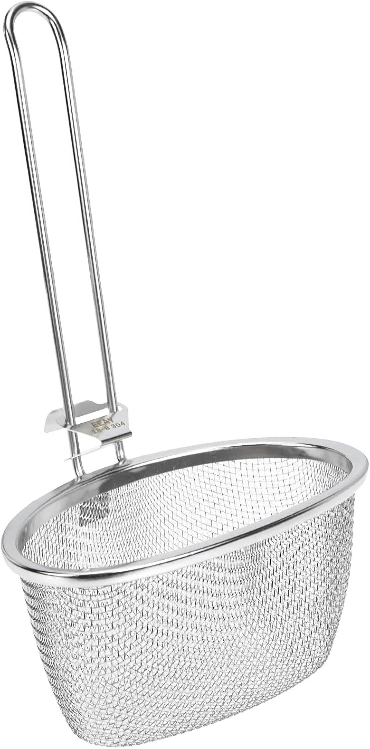 ABCISI Stainless Steel Fine Mesh Spider Strainer Mesh Pasta Basket Flat ...