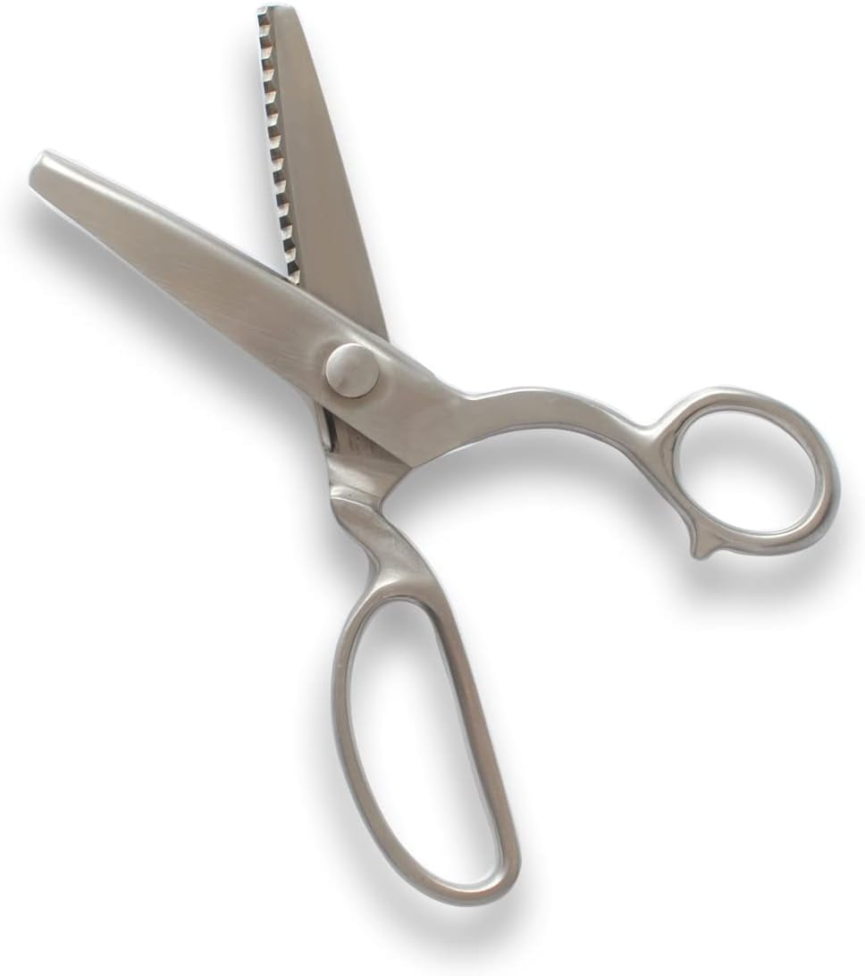 ABCISI All Stainless Steel Pinking Shears Scissors for Fabric, Heavy ...