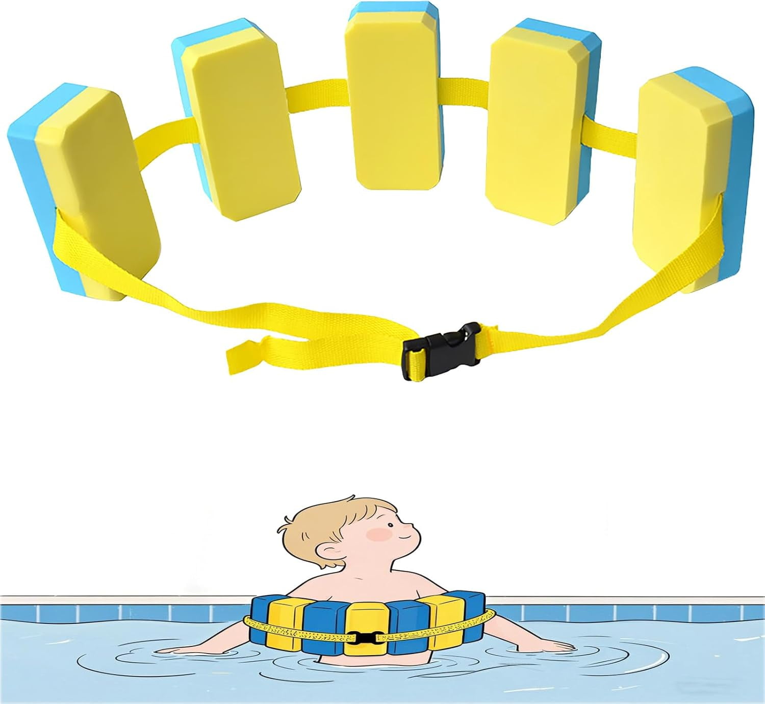 ABCISI Swim Belt Waist Belts – EVA Flotation Belt Swim Trainer for ...