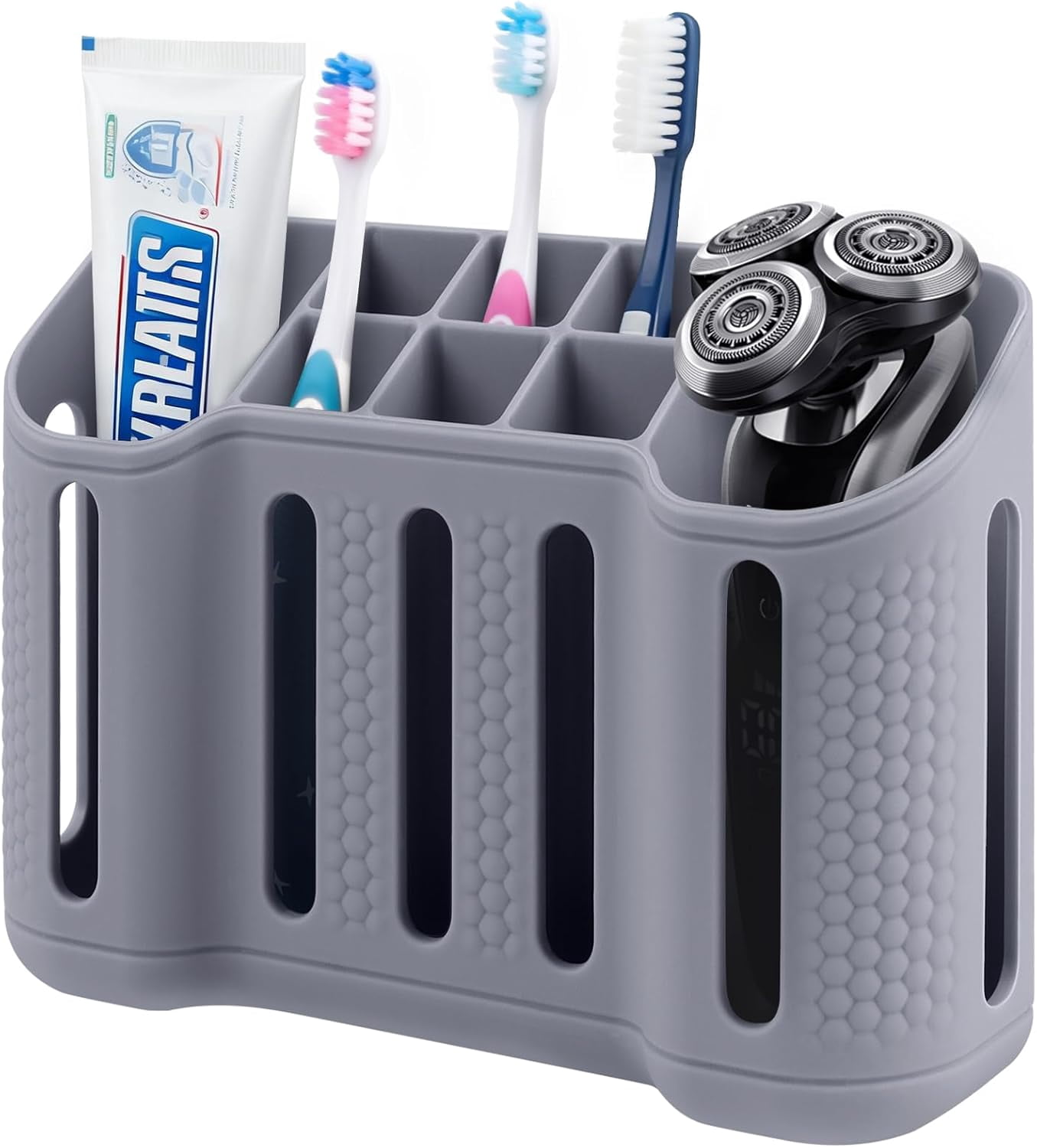 ABCISI Tooth Brush Holder for Bathroom, Silicone Toothbrush Holder with ...