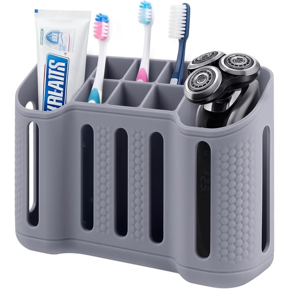ABCISI Tooth Brush Holder for Bathroom, Silicone Toothbrush Holder with ...