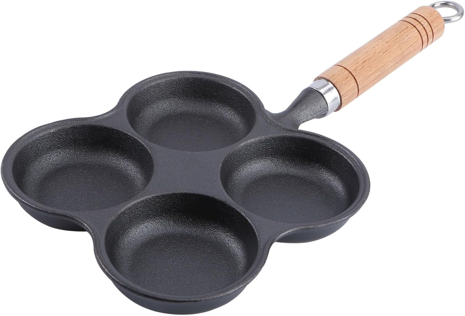 ABCISI Universal Four Hole Non-Stick Egg Frying Pan - Cast Iron Egg ...