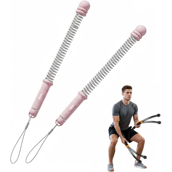ABCISI Upgraded Adjustable Ropeless Battle Ropes, Steel Spring Core ...
