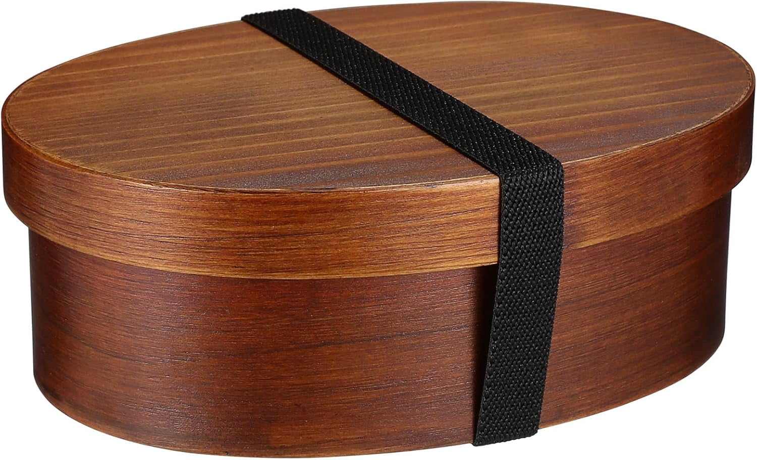 ABCISI Wood Lunch Box, Japanese Bento Lunch Box with 3 Divider, Oval ...