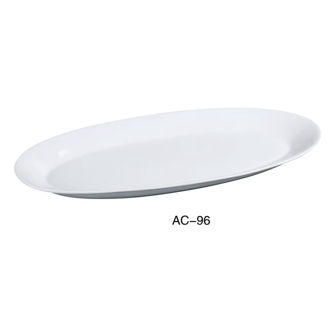 ABCO Fishia Platter - Porcelain, Super White - 16 x 7.75 x 1.25 in ...