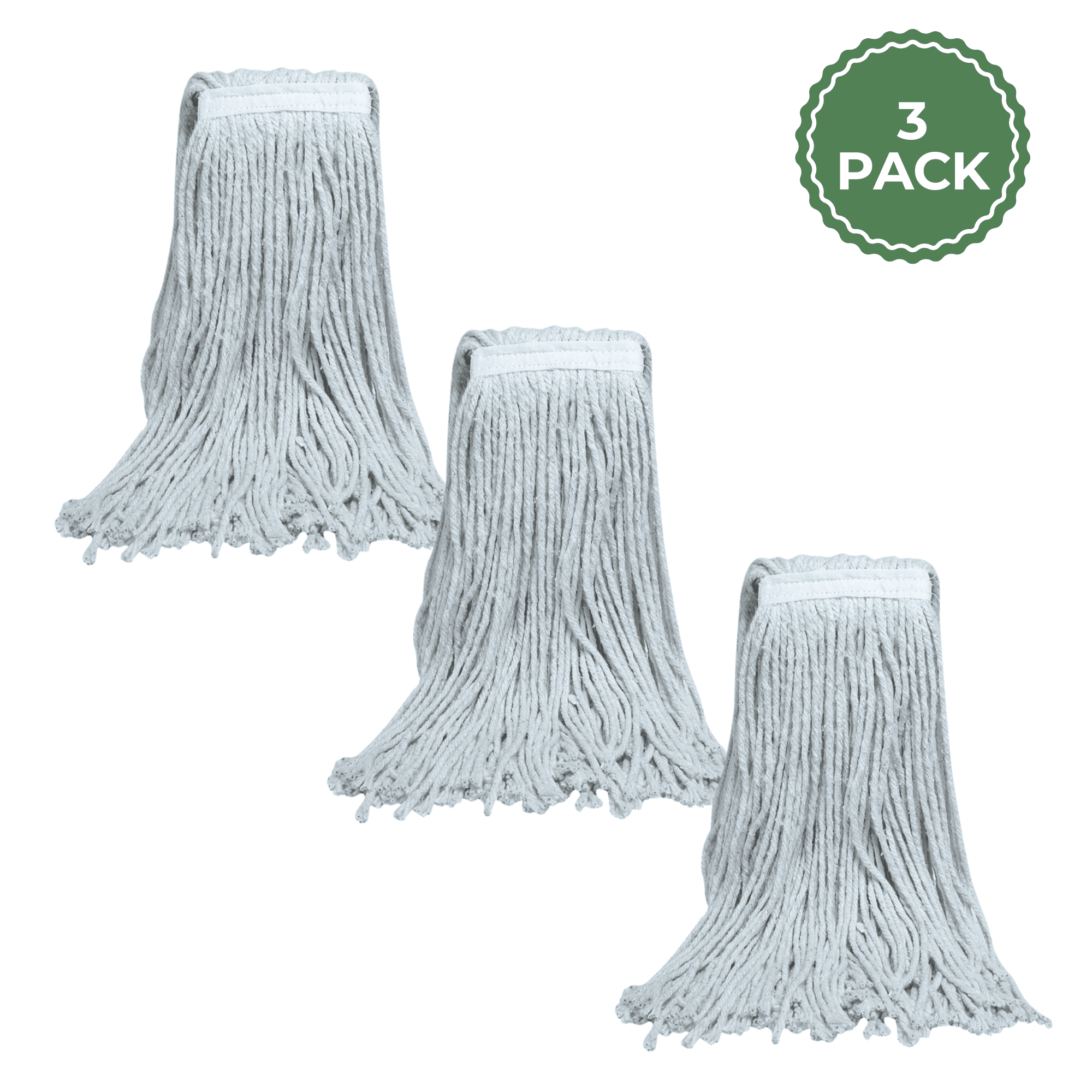 ABCO Products Green Seal Certified Cotton Threaded Cut-End Mop Heads ...