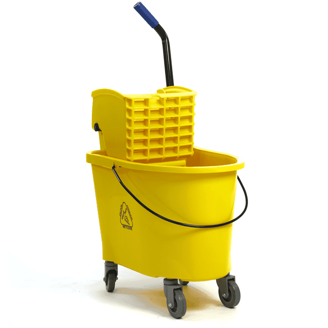 ABCO Products Yellow Plastic 35 Qt Heavy Duty Side Press Mop Bucket ...