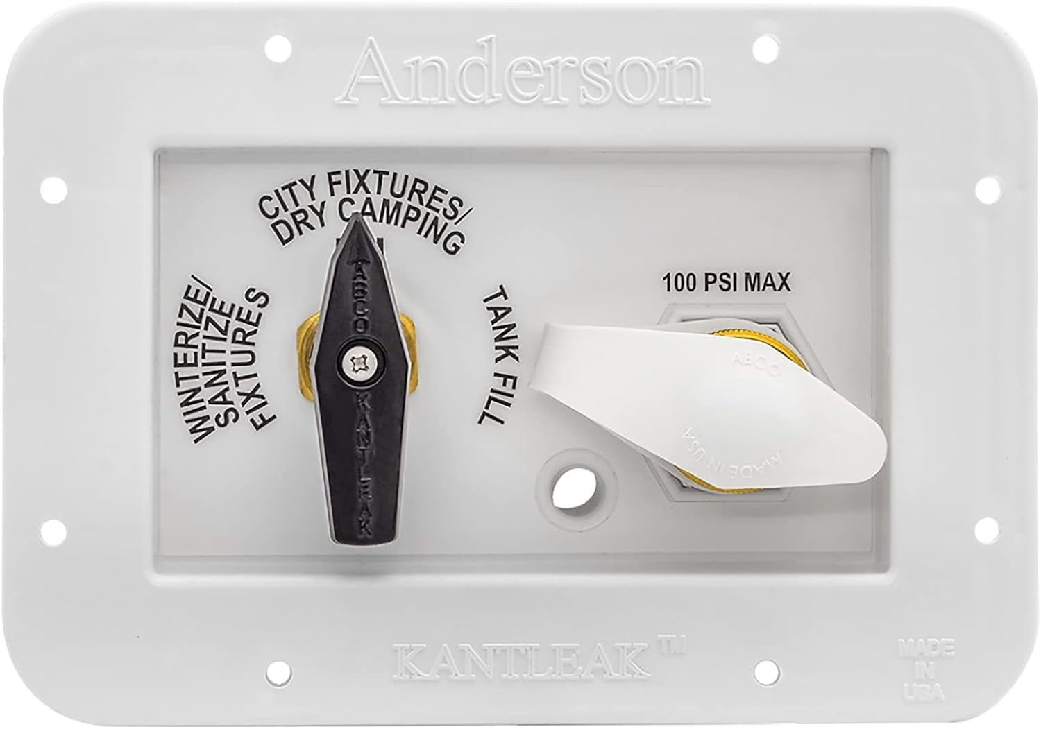 ABCO RV MANRV101-RF RV Water Service Panel with 4 Function, 3 Position ...