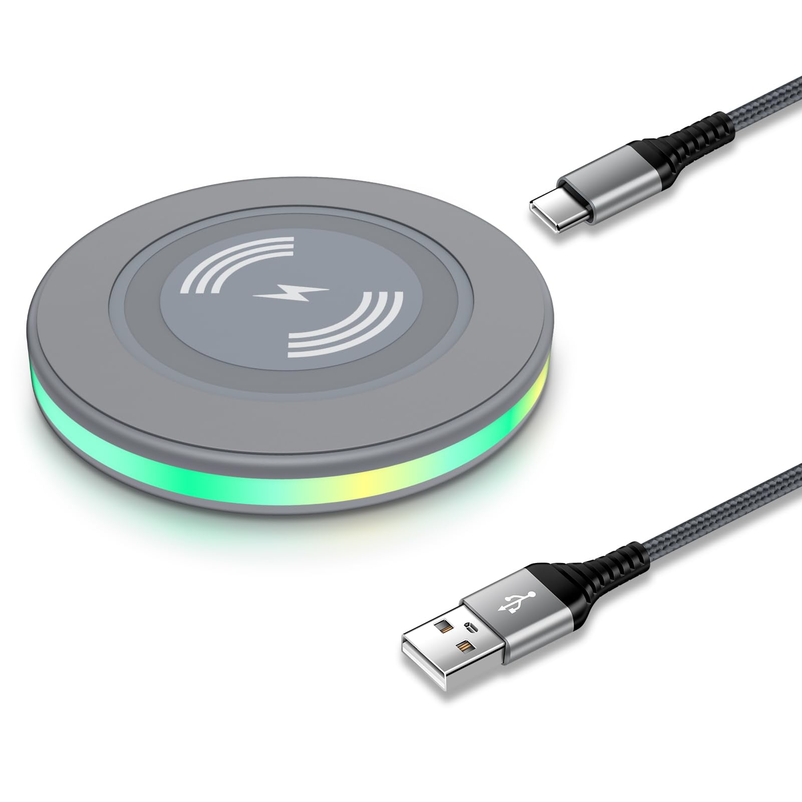 ABCPOW 15W Fast Wireless Charger Samsung Android Fast Charging Pad for ...