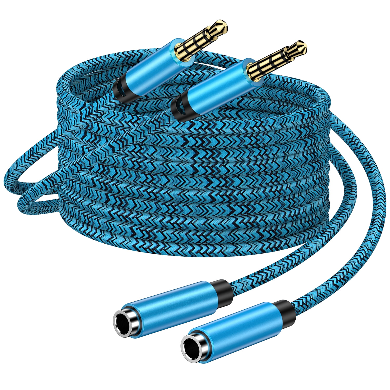 ABCPOW Headphone Extension Cable 6FT,2PC 3.5mm Aux Cord Male to Female ...