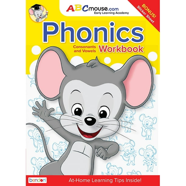 ABCmouse Phonics Consonants and Vowels 80 Page Workbook with Stickers ...