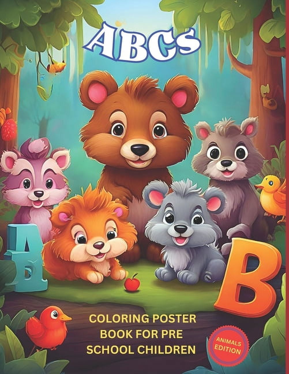 ABCs ANIMAL COLORING POSTER BOOK: for preschool children 3 to 5 ...