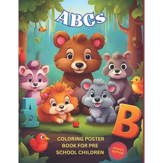 ABCs ANIMAL COLORING POSTER BOOK: for preschool children 3 to 5 ...