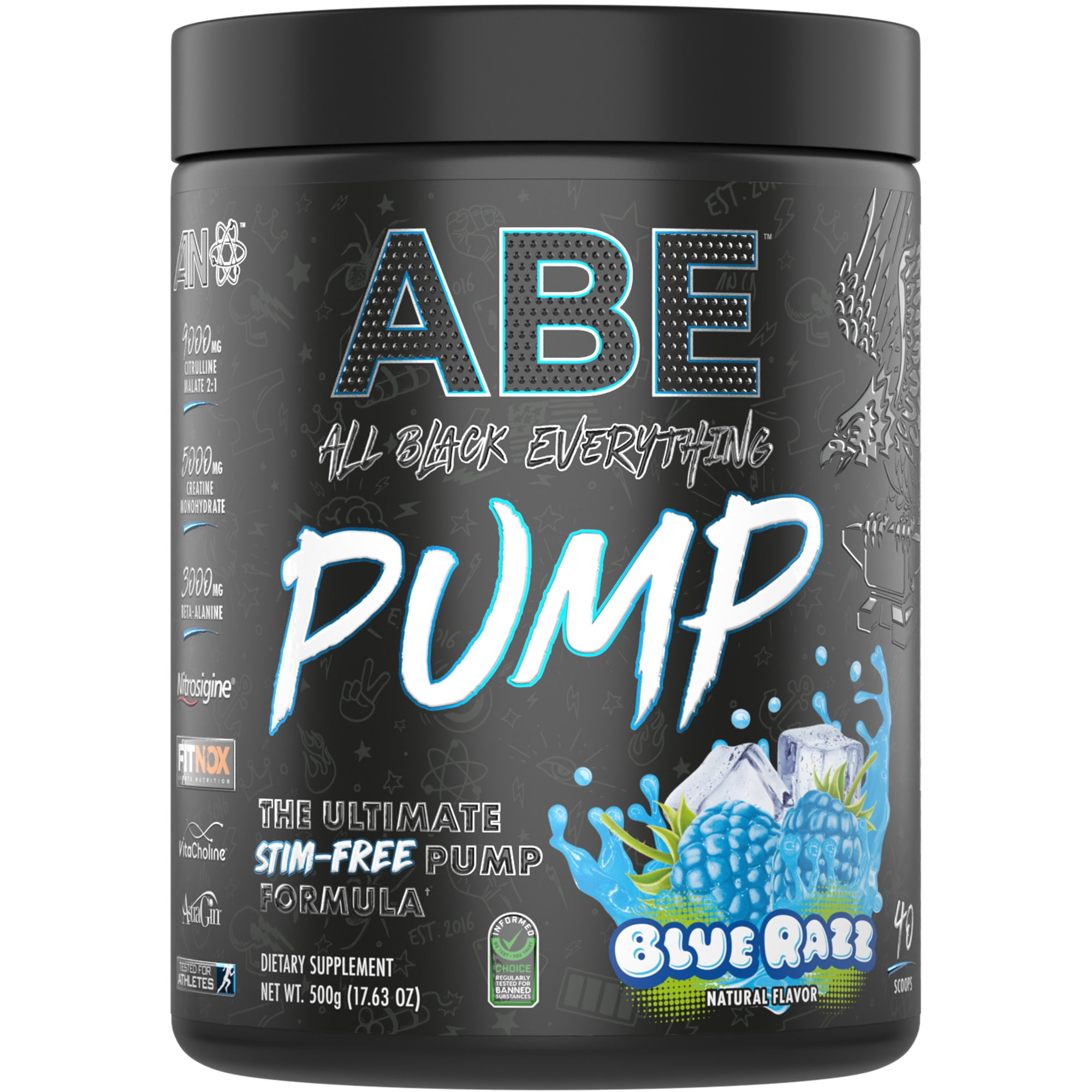 ABE Pump Pre Workout - All Black Everything Stim Free Pump Pre Workout ...