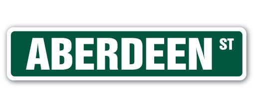 ABERDEEN Street Sign scotland government united kingdom vacation ...