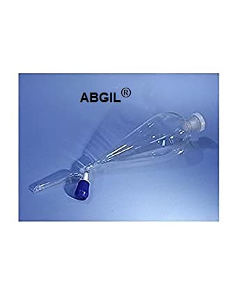 ABG BOROSILICATE GLASS SEPARATING FUNNEL PEAR SHAPE WITH TEFLON ...