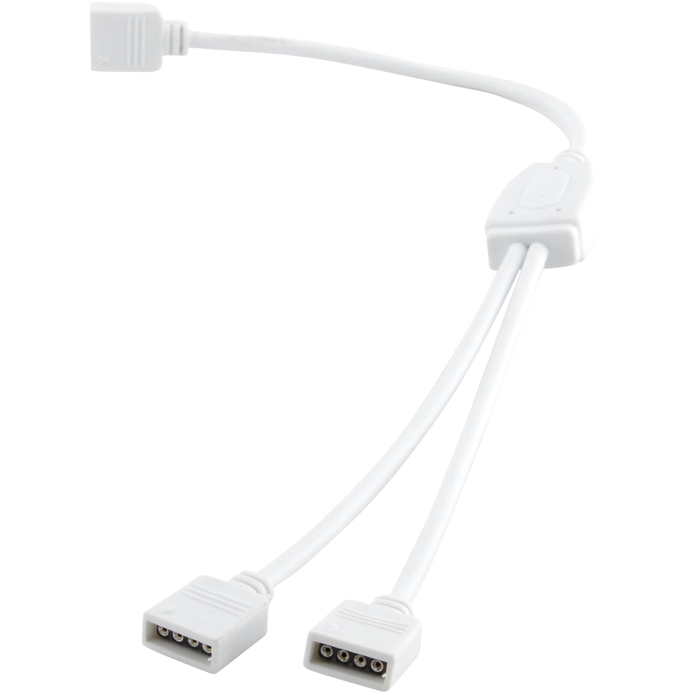ABI 1:2 4-pin Female Power Splitter Cable for RGB LED Light Strip (2 ...