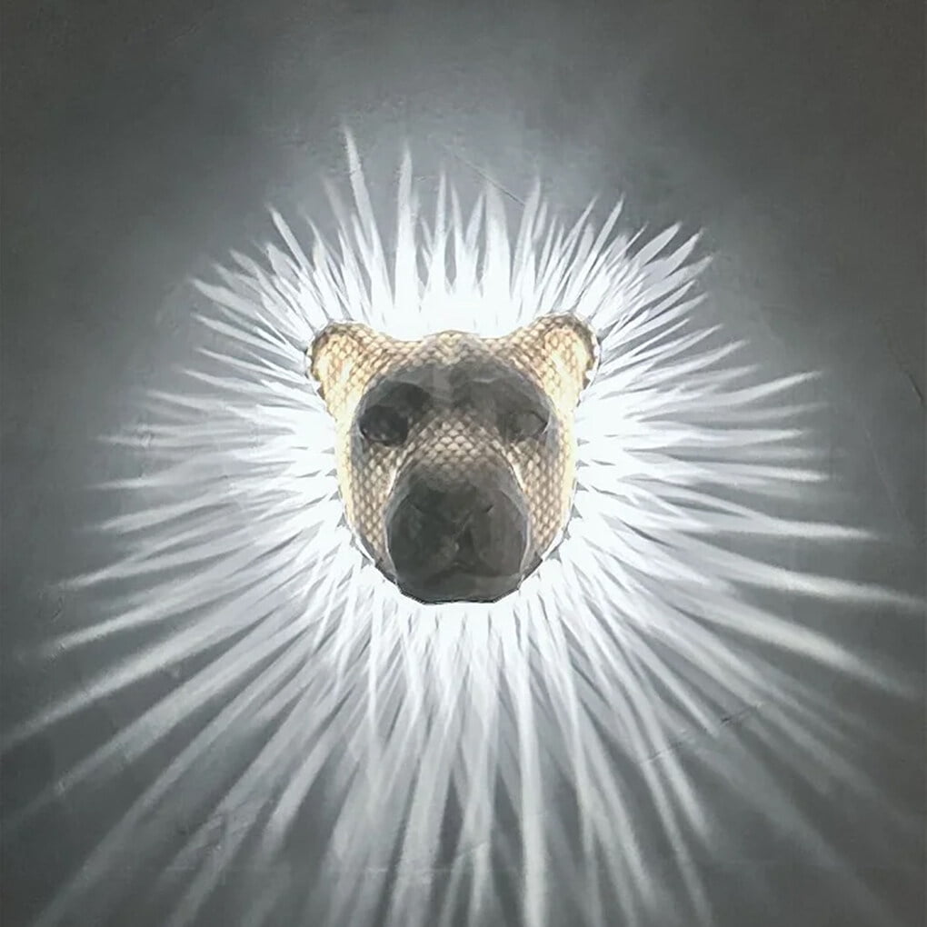 ABIDE 3D Animals LED Wall Light - Lion Night Light Plug into Wall, New ...