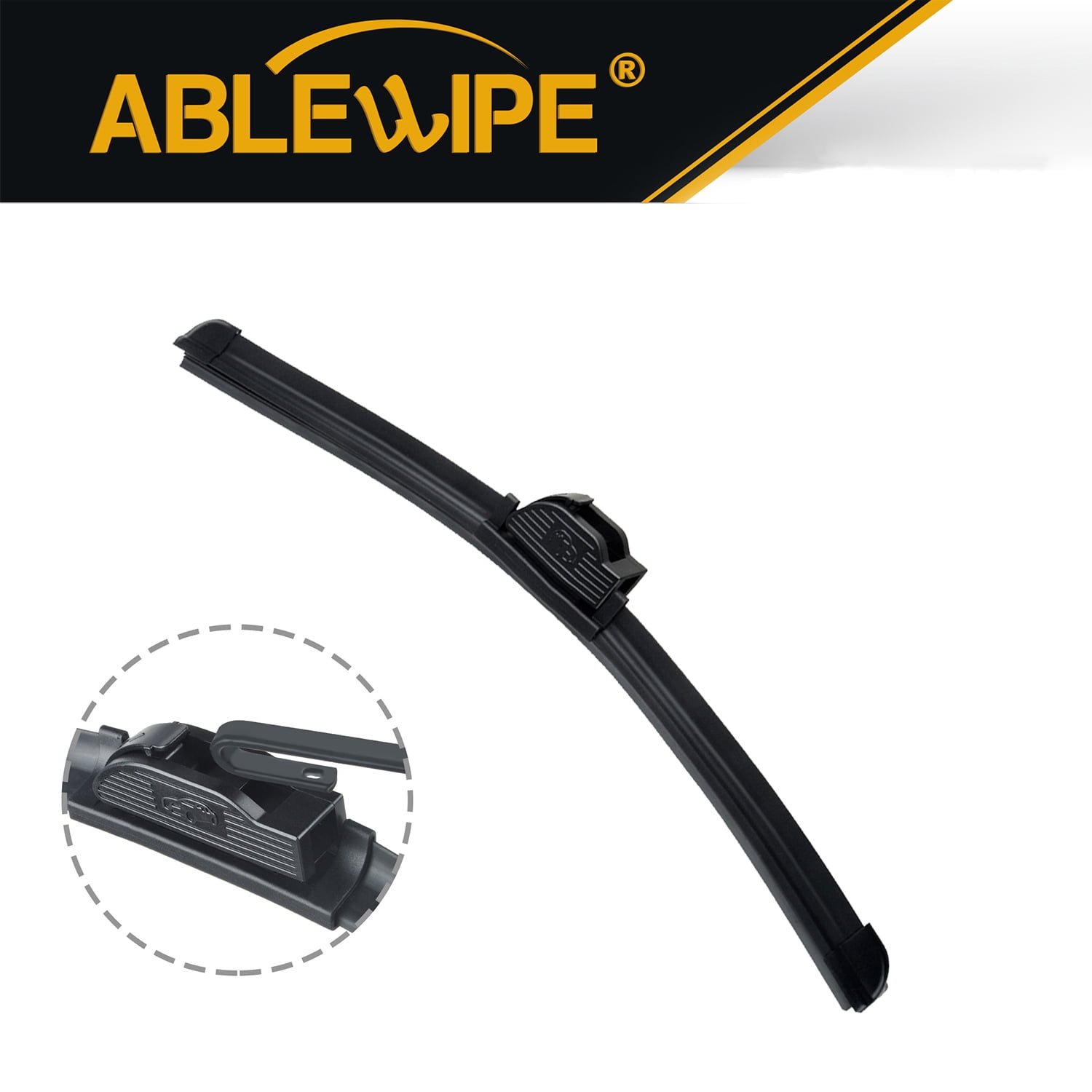 ABLEWIPE 18Inch Windshield Wiper Blade, J U HOOK Wiper Arm, 1PC, Car ...