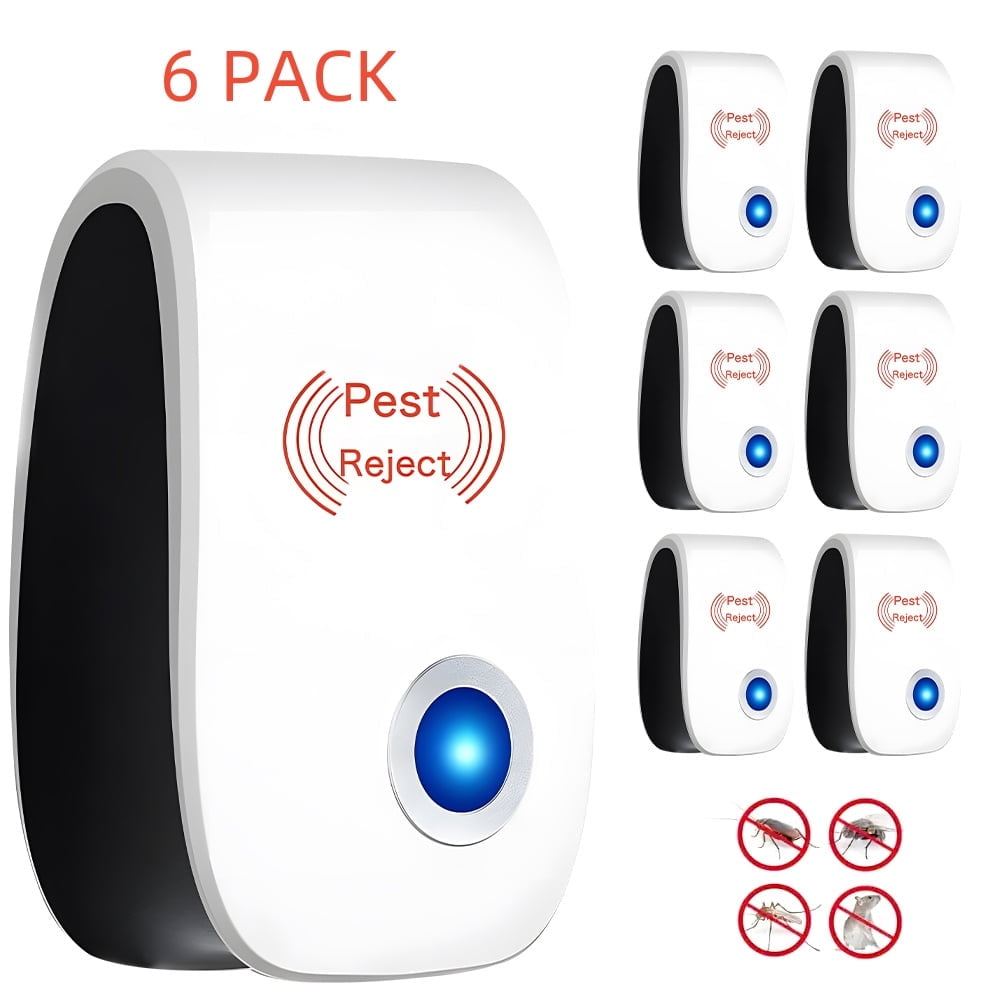 ABLINK Ultrasonic Pest Insect Bug Repeller, 6 Pack, Portable - Walmart.com