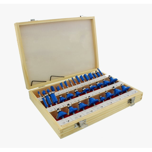 ABN 1/4in Tungsten Carbide Router Bits for Woodworking 35pc Wood Router ...
