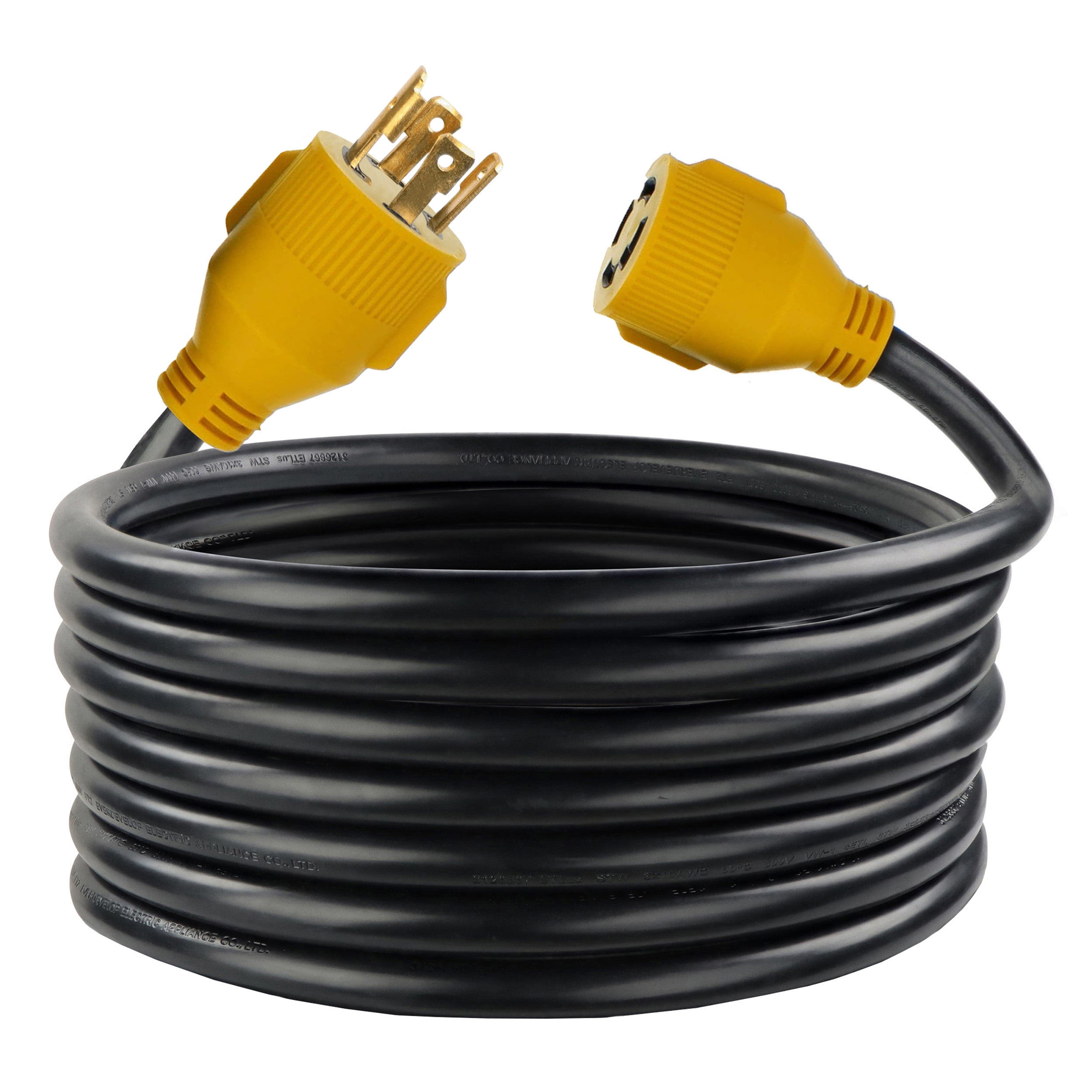 ABN 30 AMP RV Power Cord, 10 Ft Extension Cable, Male Plug for Camper ...