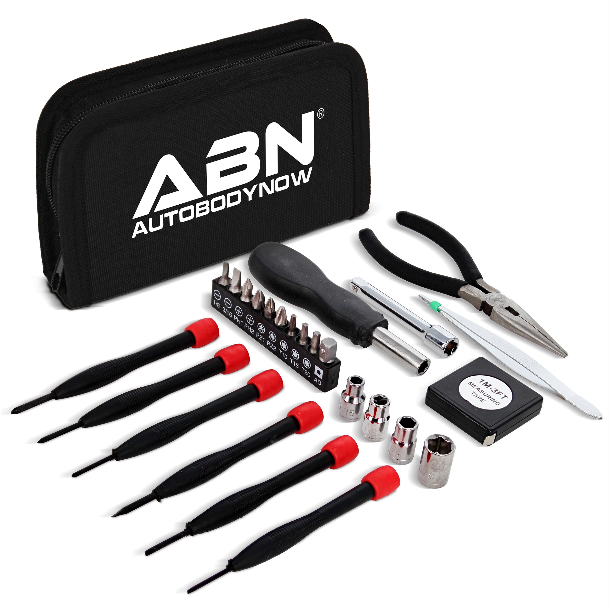 ABN 25pc Tri-Fold Mini Tool Set for Dorm Travel - Basic Tool Set for ...
