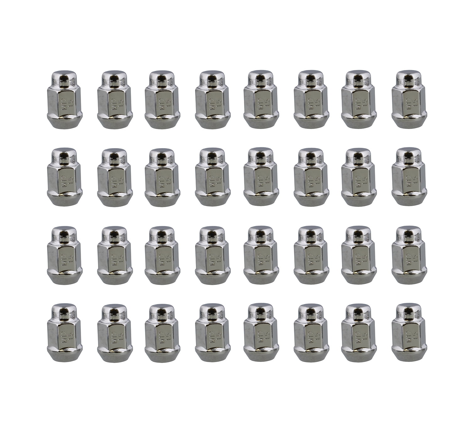 ABN | Acorn Cone Wheel Lug Nuts 32-Pack – M12 Chrome Lug Nuts – 3/4 ...